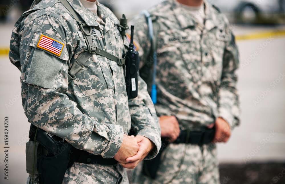 Ferguson Members Of The National Guard At Command Center Checkpoint ...