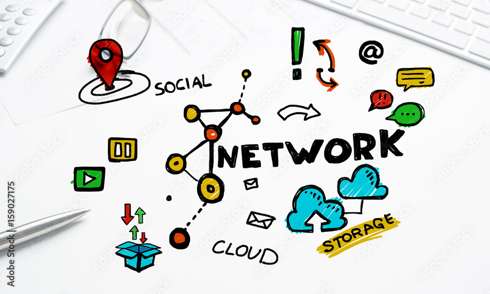 Network media background Stock Photo | Adobe Stock