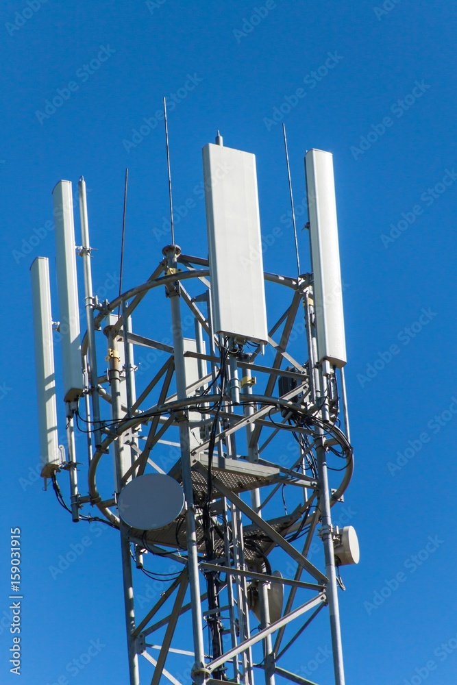 Technology on the top of the telecommunication GSM. Masts for mobile ...
