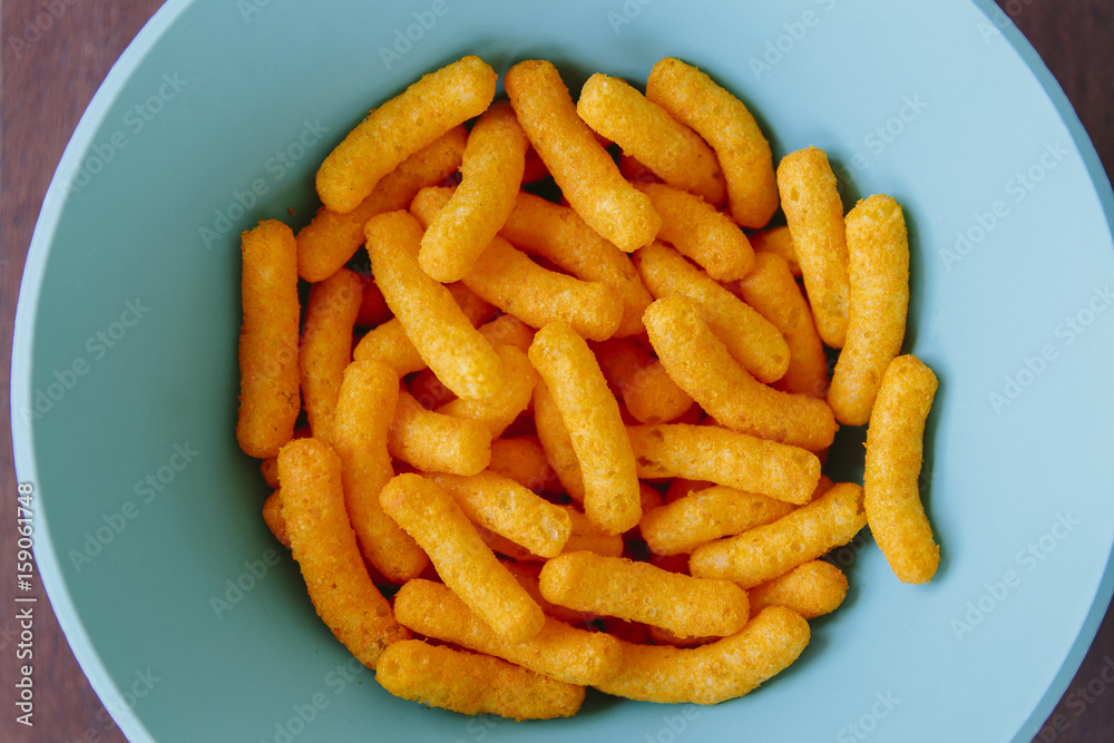 Study of a Bowl of Cheese Doodles Stock Photo | Adobe Stock