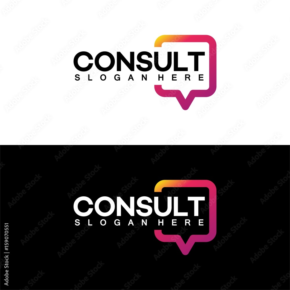 Modern Gradient Consulting agency logo template designs Stock Vector ...