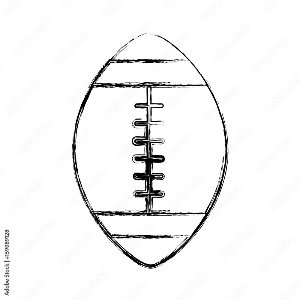 sketch draw american football ball cartoon vector graphic design Stock ...