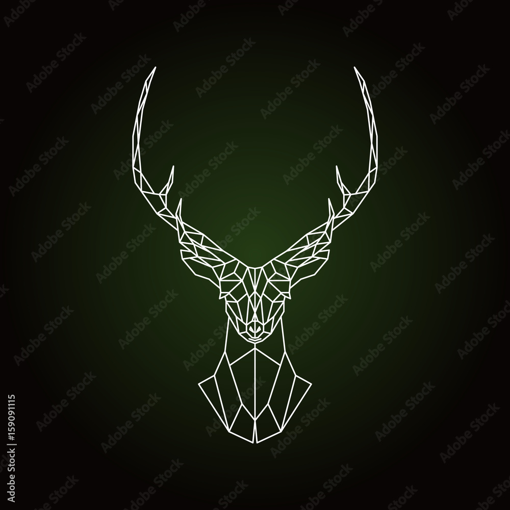 Geometric Deer Wallpaper