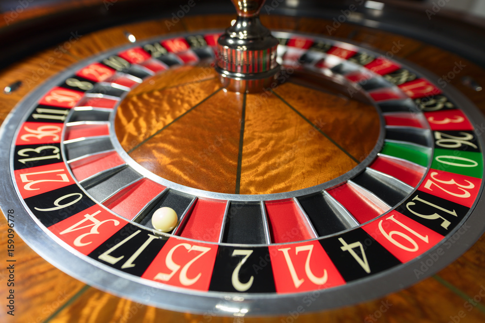 American Roulette wheel with a ball in the number '17' Stock Photo ...