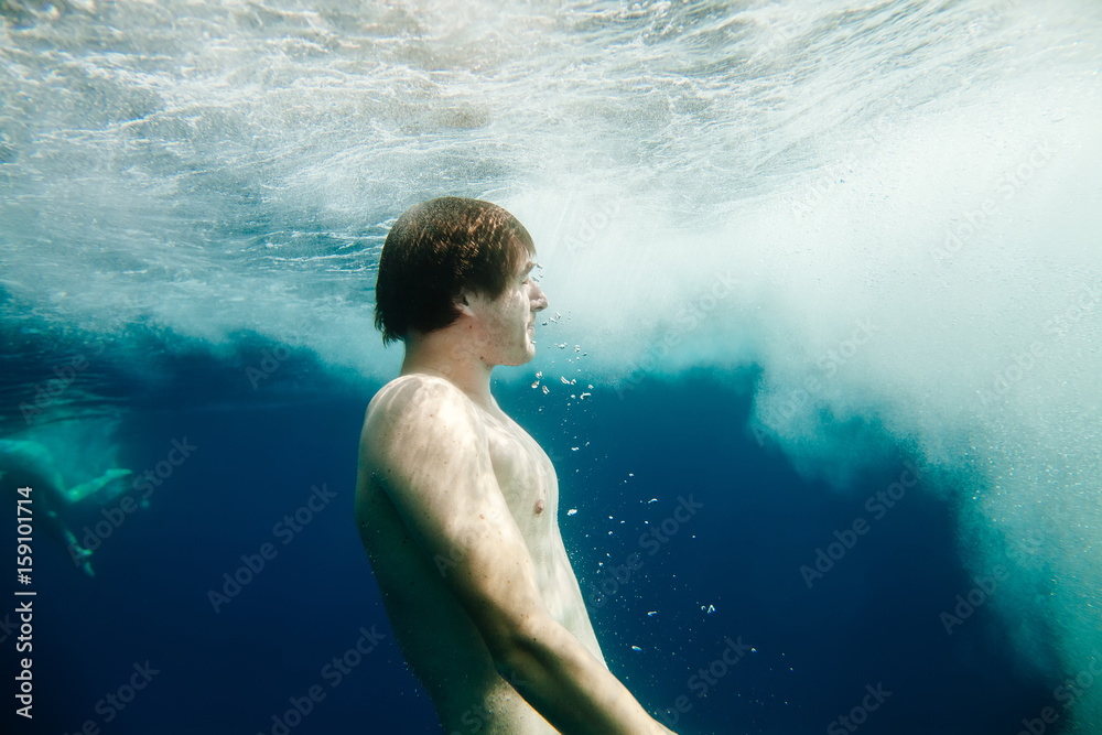 Man Drowning In Sea Stock Photo | Adobe Stock