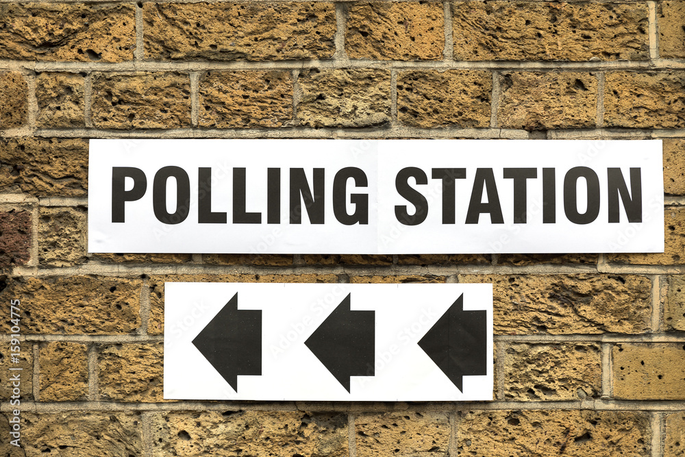 Polling Station sign Stock Photo | Adobe Stock