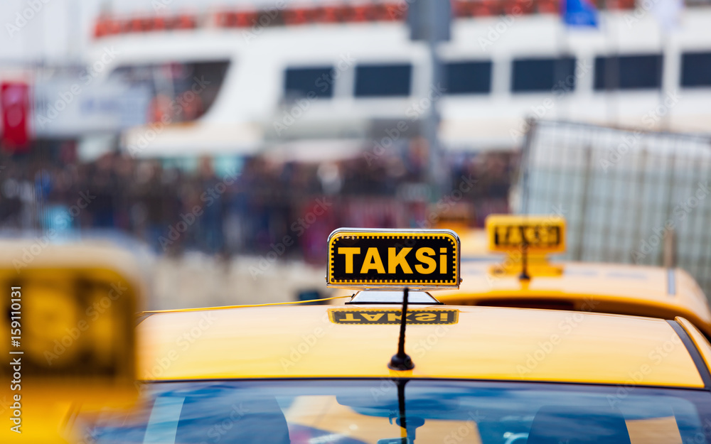Taxi car on street of Istanbul, Turkey Stock Photo | Adobe Stock