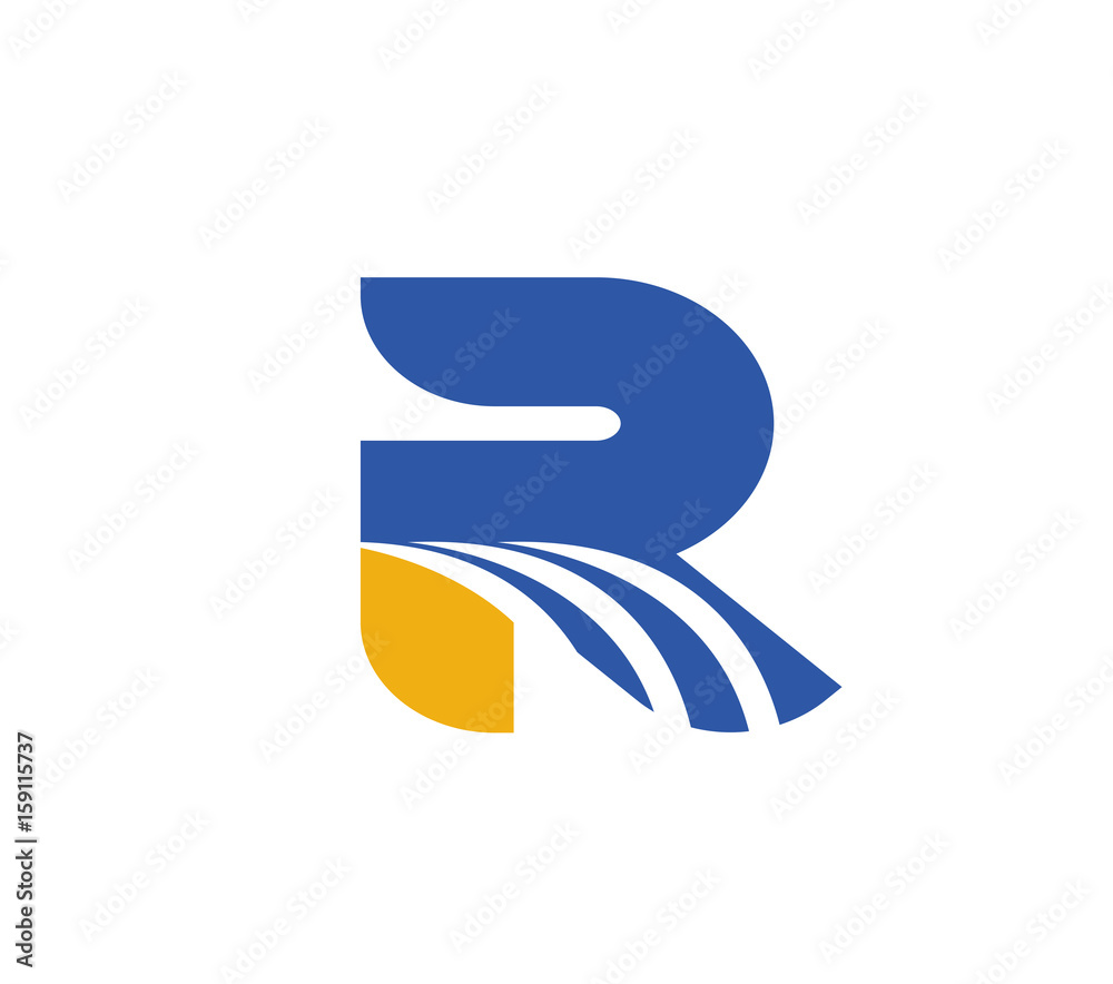 Vector illustration of abstract icons based on the letter R logo Stock ...