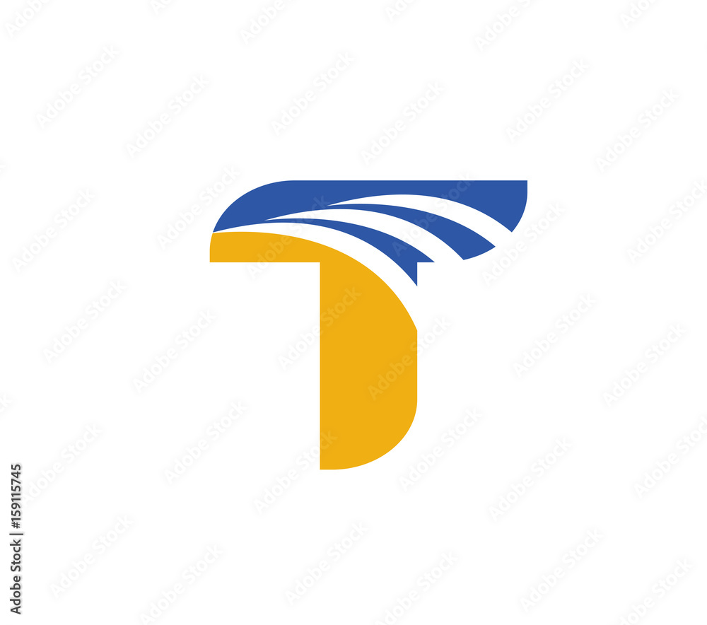 Vector illustration of abstract icons based on the letter T logo Stock ...