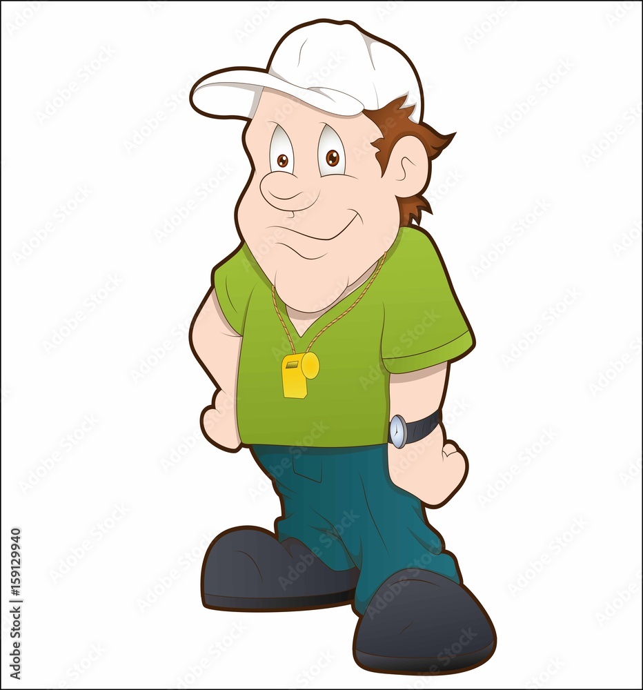 Cartoon male trainer Stock Vector | Adobe Stock