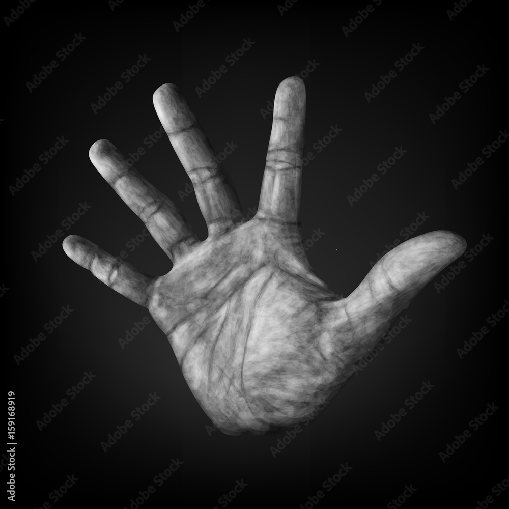 lines on the palm of the right hand. Stock Vector | Adobe Stock
