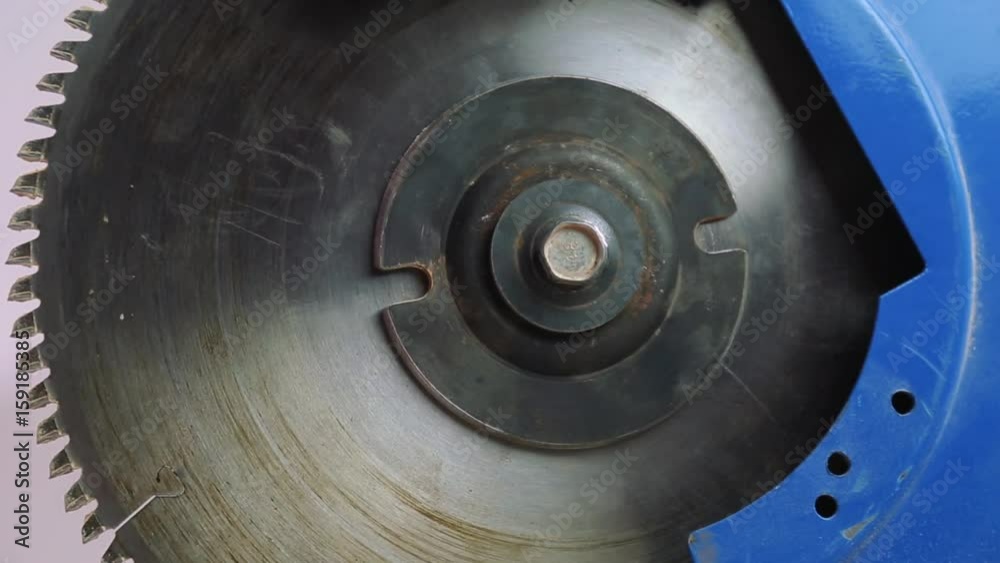 rotation of the circular saw, closeup Stock Video | Adobe Stock