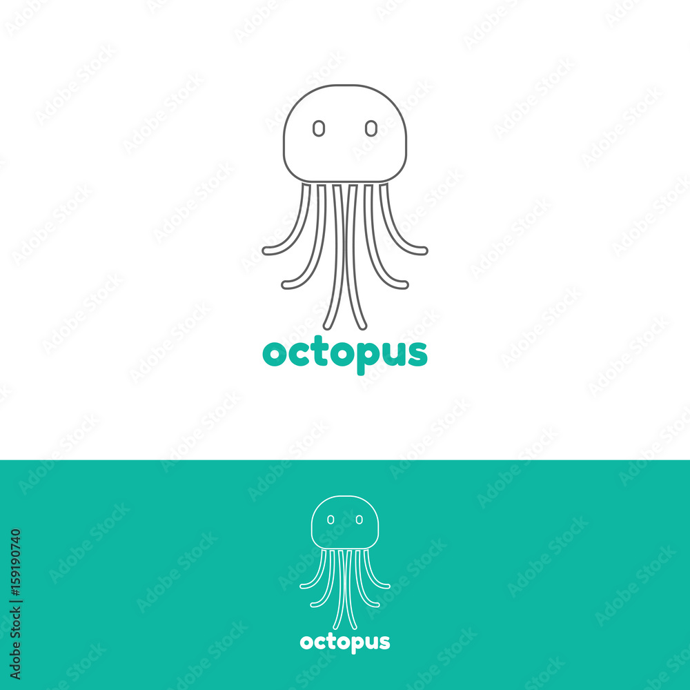 Octopus logo design vector template Stock Vector | Adobe Stock