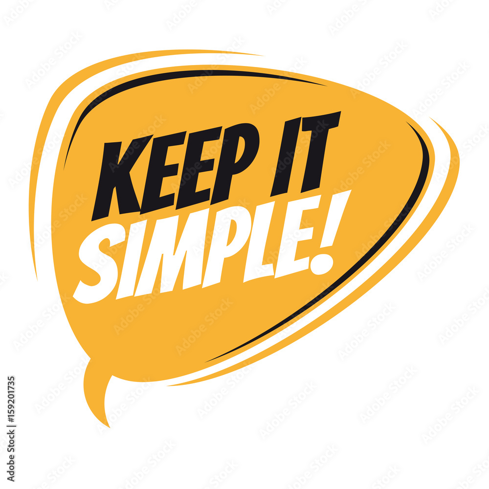 keep it simple retro speech bubble Stock Vector | Adobe Stock