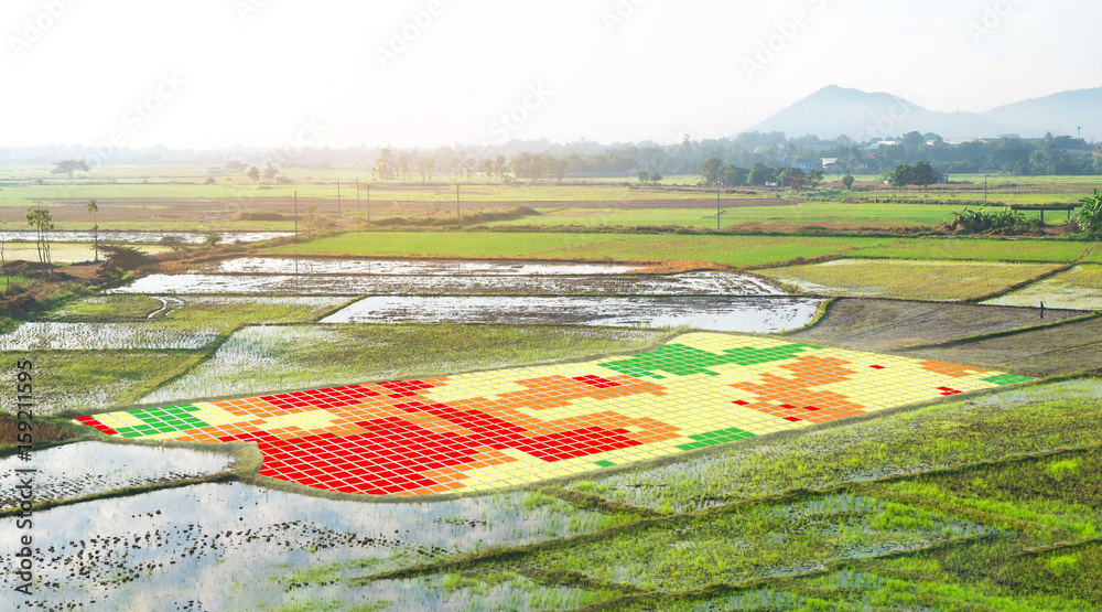 Smart agriculture , farm , precision farming concept. NIR images used ...