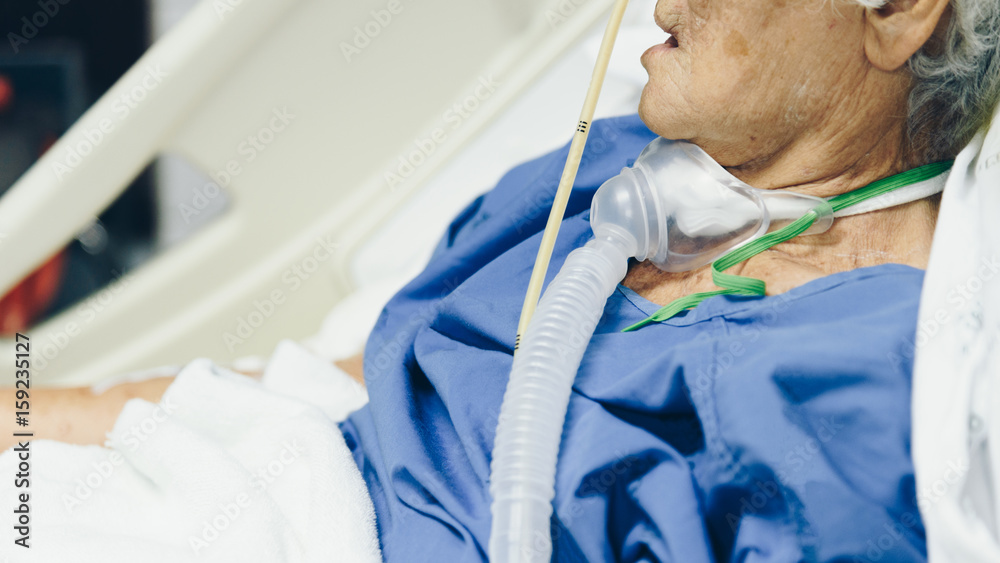Patient do tracheostomy and ventilator in hospital Stock Photo | Adobe ...
