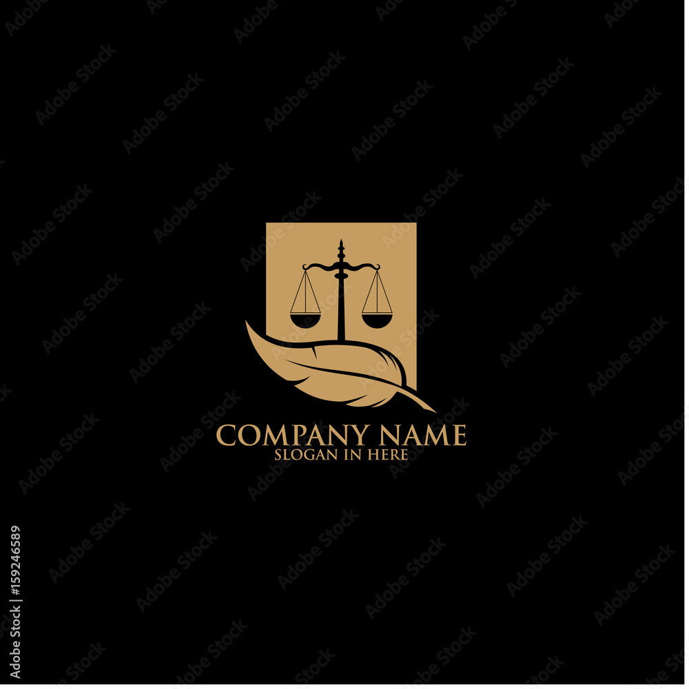 Law Logo Template Design Stock Vector | Adobe Stock