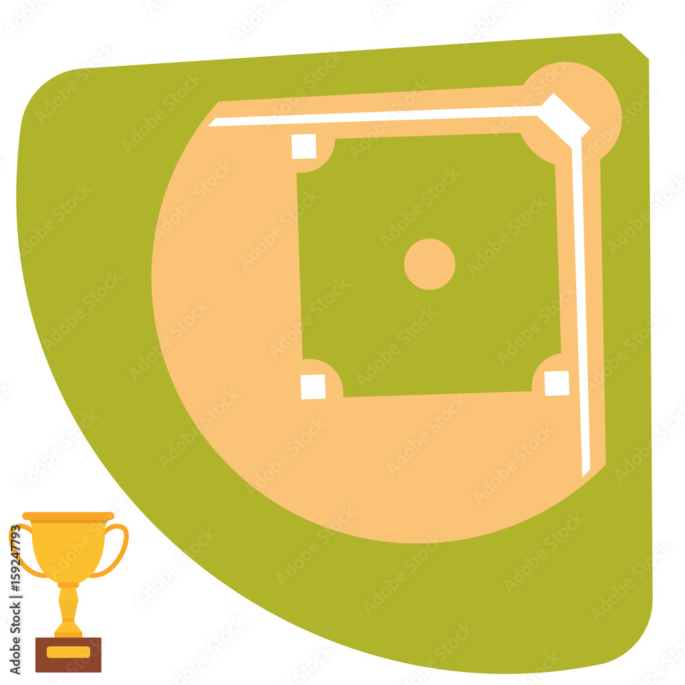 Baseball field cartoon icon batting vector design american game athlete ...