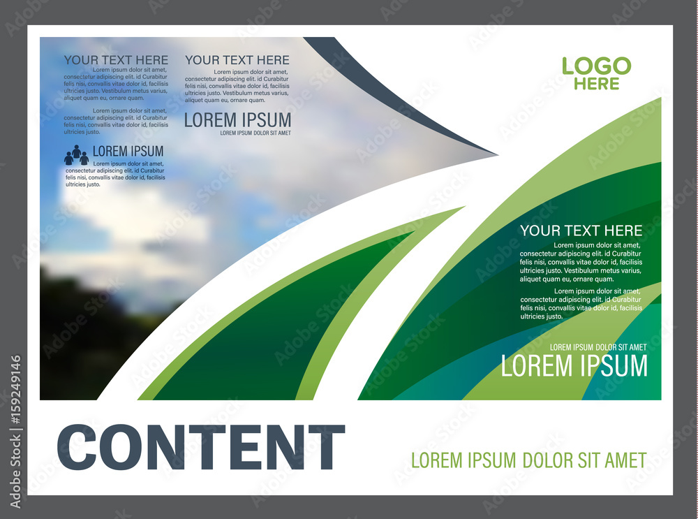 Presentation layout design template. Annual report cover page ...