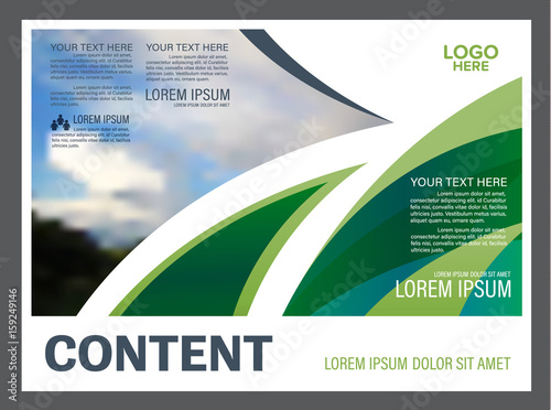 Presentation layout design template. Annual report cover page ...