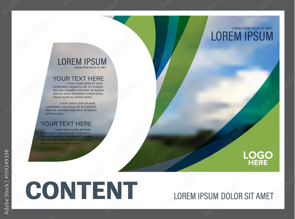 Presentation layout design template. Annual report cover page ...