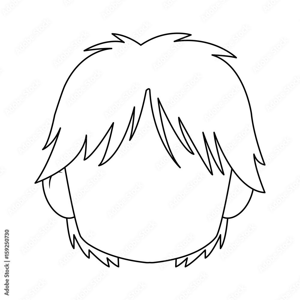 head boy anime avatar image vector illustration Stock Vector | Adobe Stock