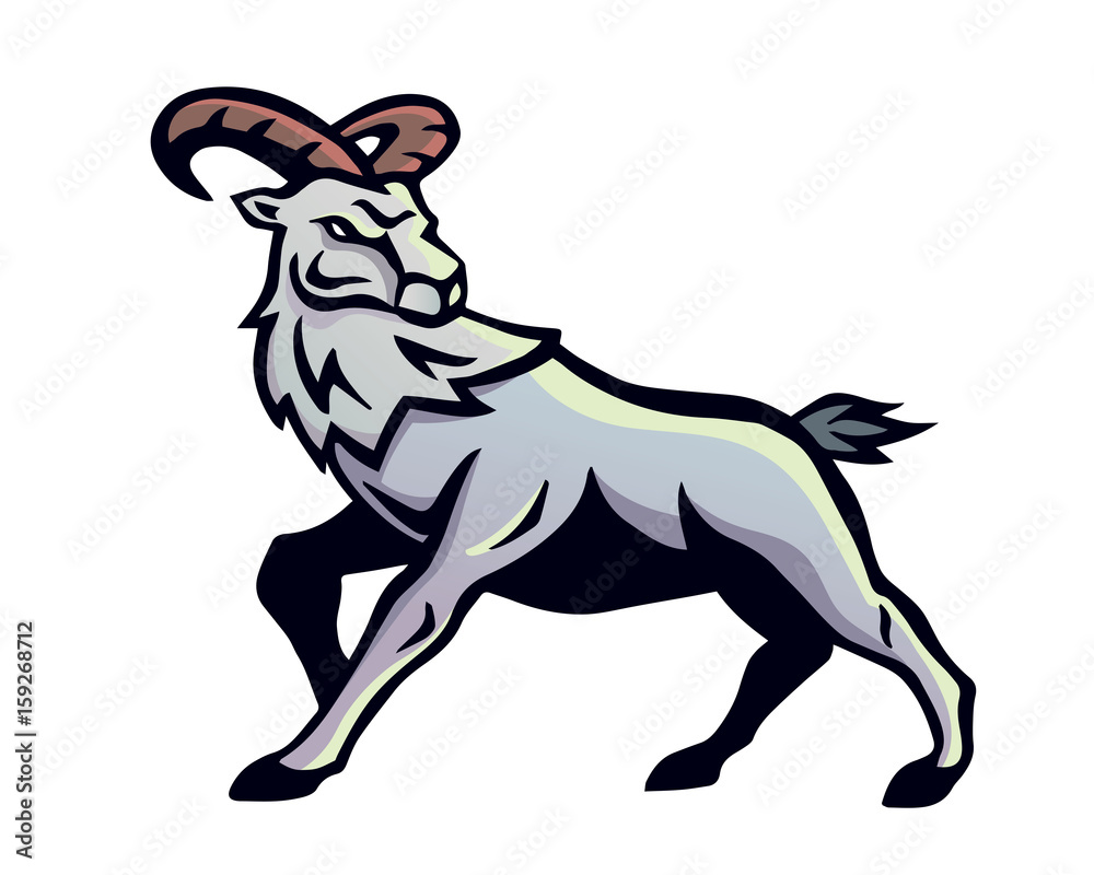 Vintage Aggressive Angry Animal In Action Illustration Logo - Mountain ...