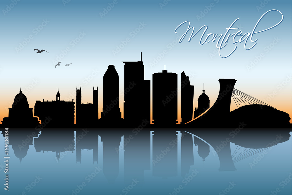 Montreal skyline Stock Vector | Adobe Stock