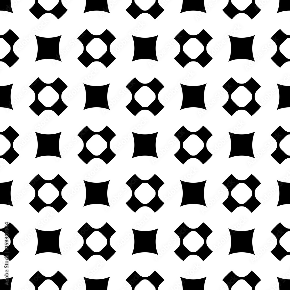 Vector seamless pattern, simple geometric texture with rounded shapes ...