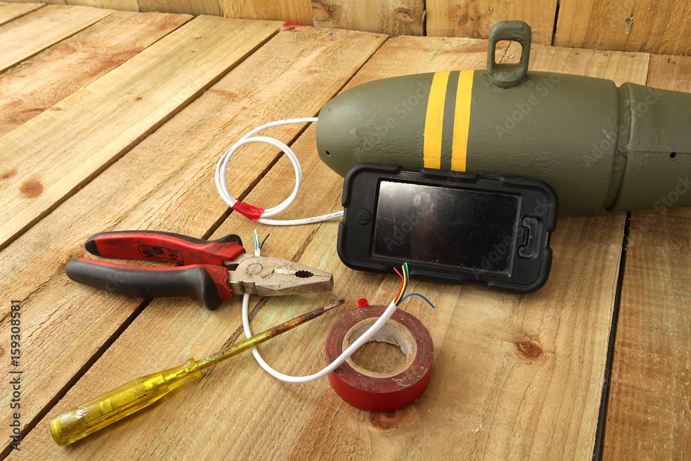 IED bomb on timer, weapon, explosive device Stock Photo | Adobe Stock