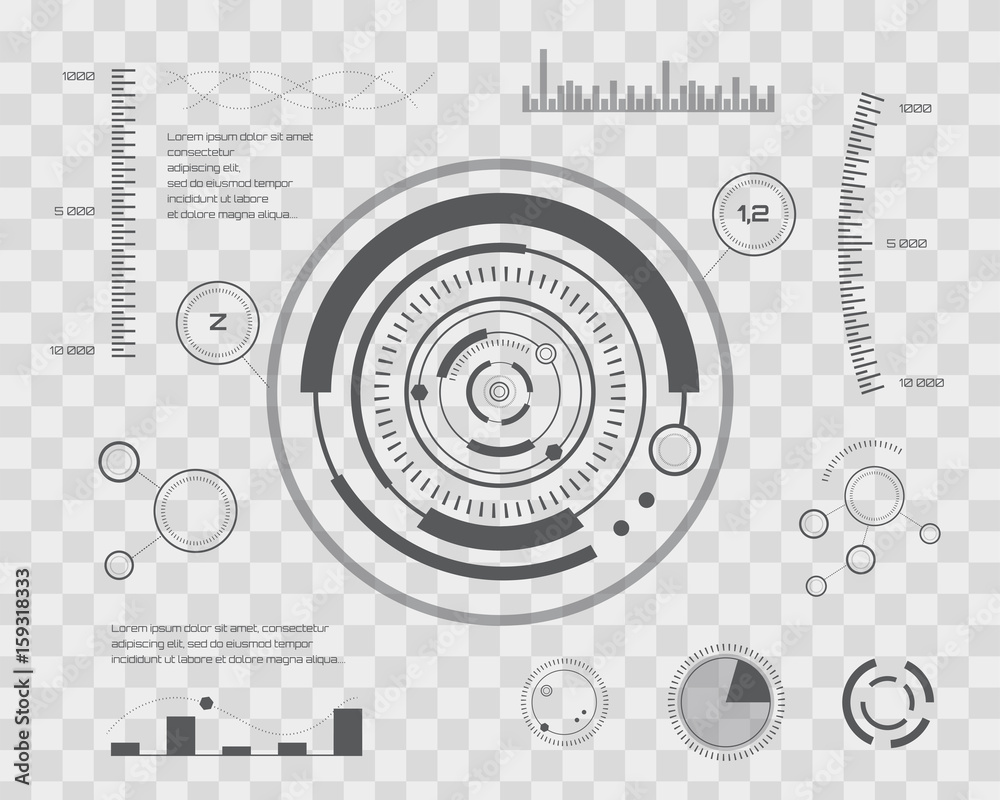 Abstract future, concept vector futuristic blue virtual graphic touch ...