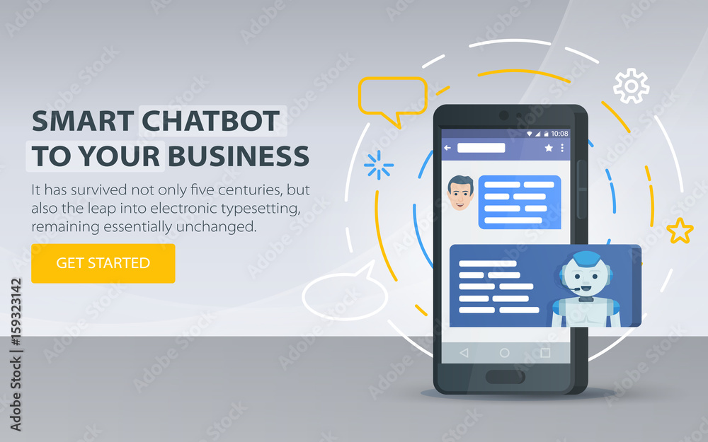 Chatbot and future marketing concept. Chatbot business concept. Modern ...