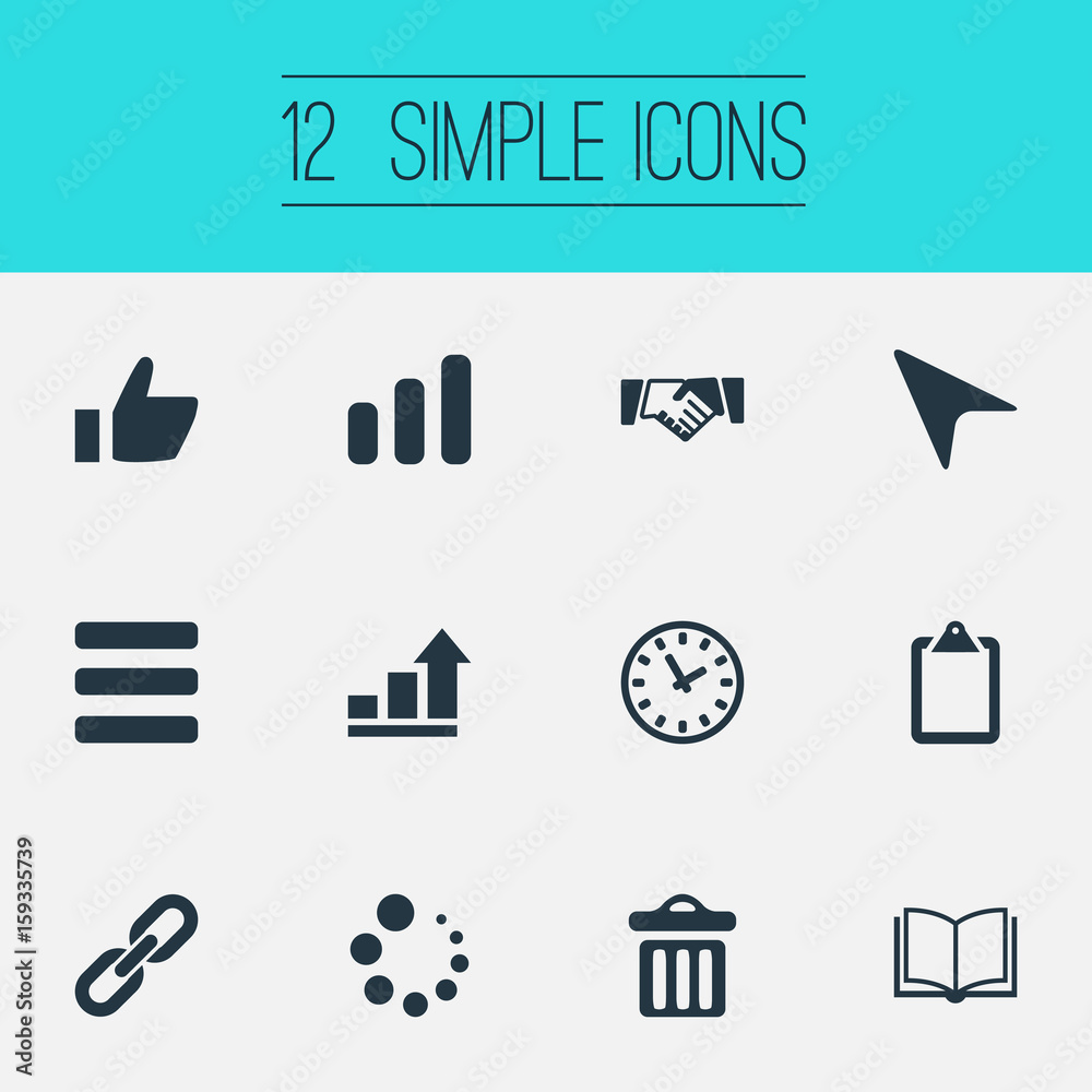 Vector Illustration Set Of Simple Team Icons. Elements Classic ...