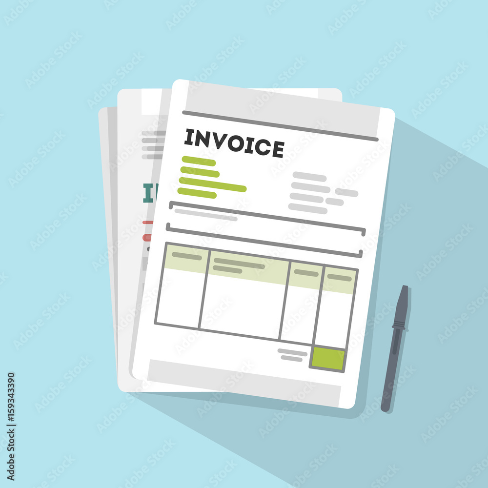 Invoice concept illustration. Stock Vector | Adobe Stock