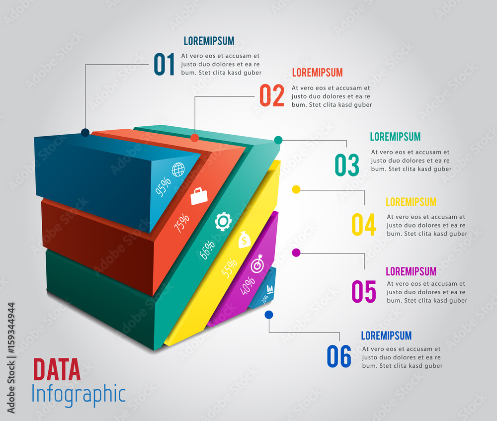3D Modern design number 4 step template can used for banner,infographic ...