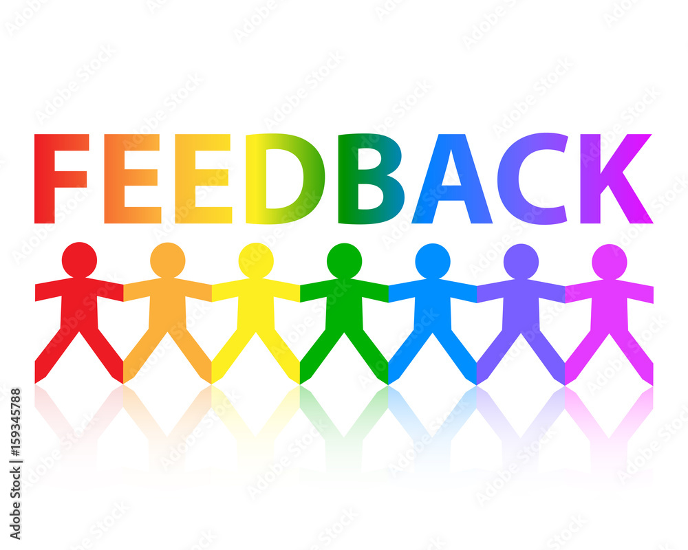 Feedback Paper People Rainbow Stock Vector | Adobe Stock