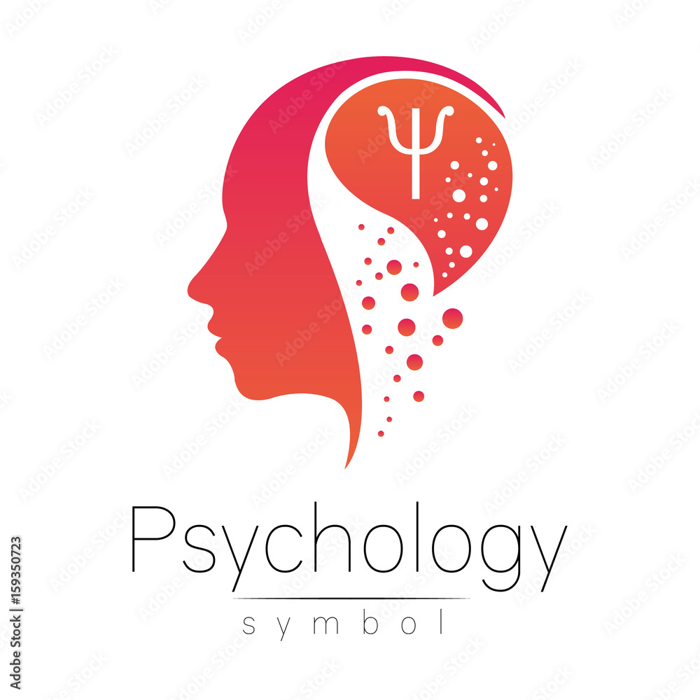 Modern head sign of Psychology. Profile Human. Letter Psi. Creative ...
