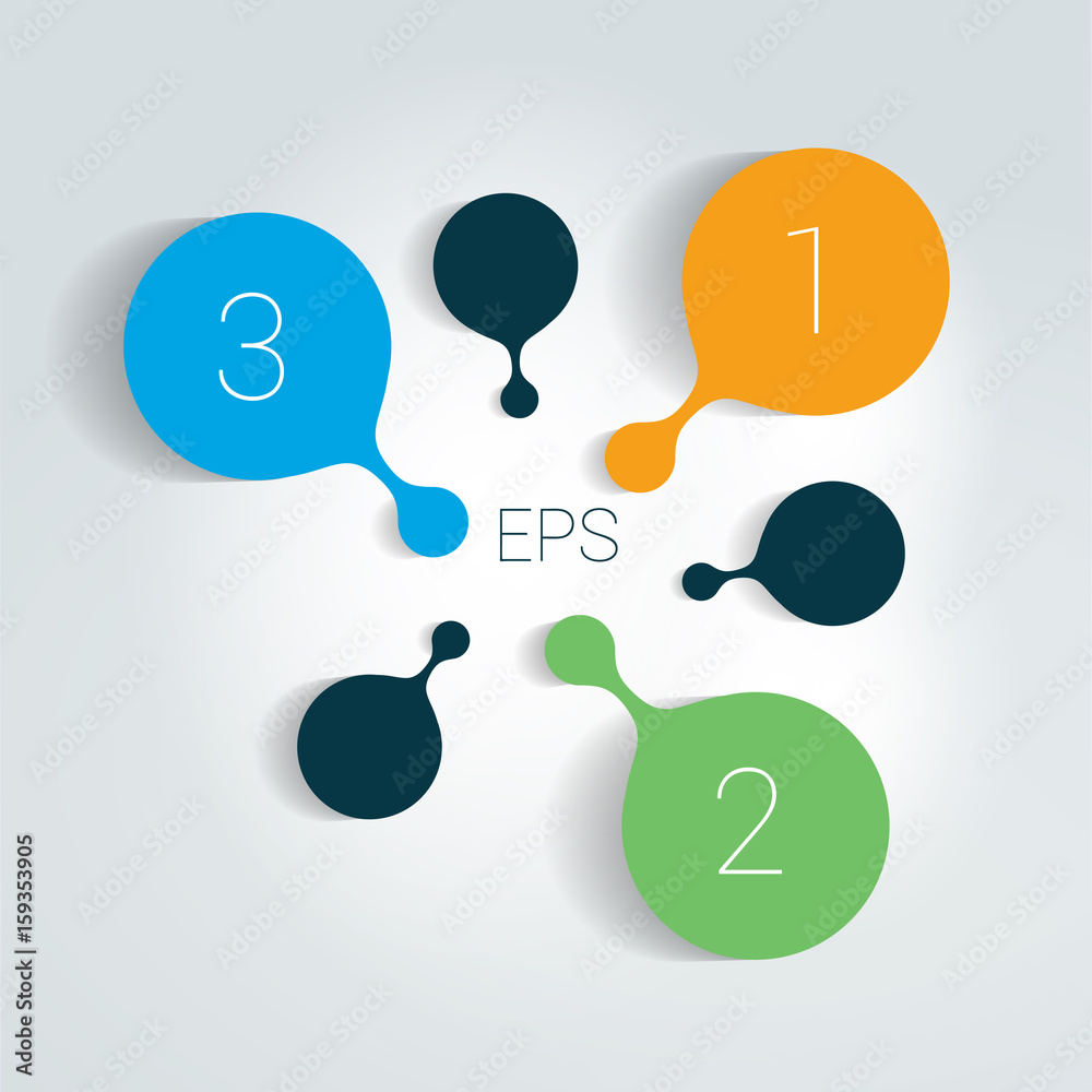 Circle number diagram, options, step by step template. Stock Vector ...