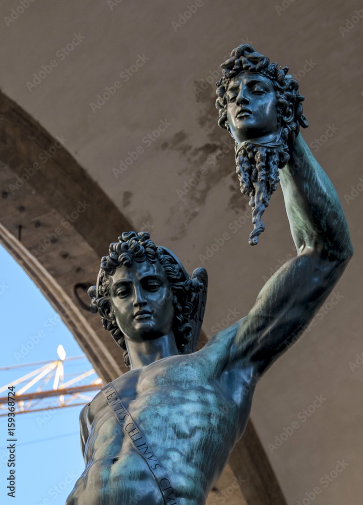 Statua del Perseo con la testa della Medusa, particolare Stock Photo ...