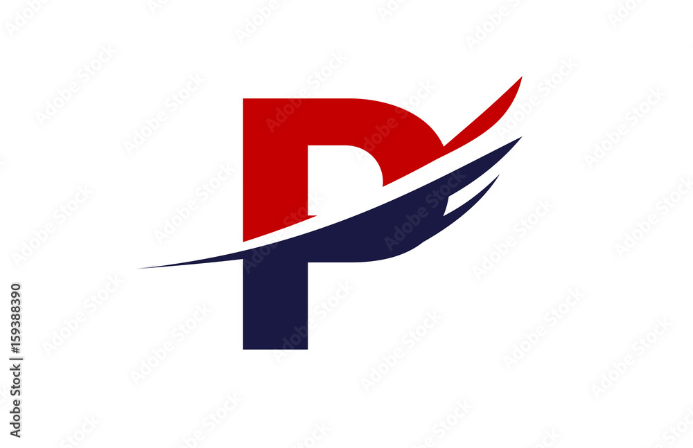 P wing swoosh letter logo Stock Vector | Adobe Stock