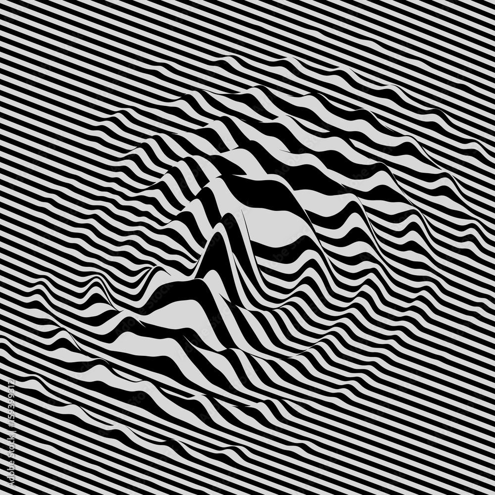 Waveform Background Dynamic Visual Effect Surface Distortion Pattern
