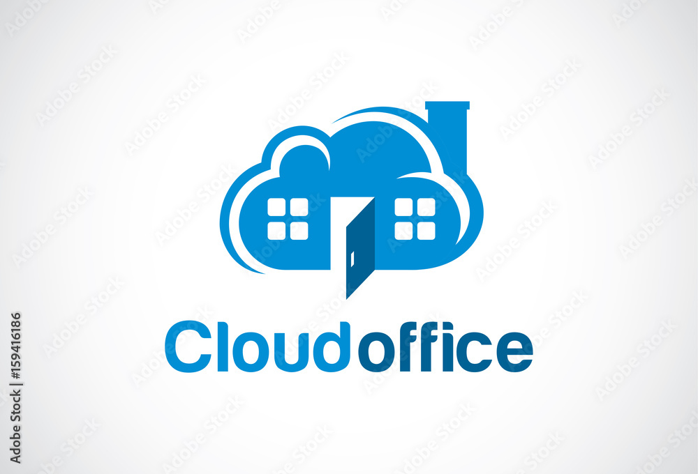 Cloud Office Logo Template Design Vector, Emblem, Design Concept ...
