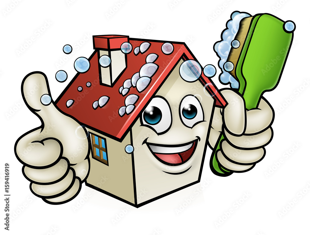 House Cleaning Cartoon Character Stock Vector | Adobe Stock