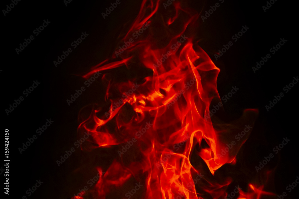 Fire Texture With Motion Blur Effect Over Black Background Stock Photo ...