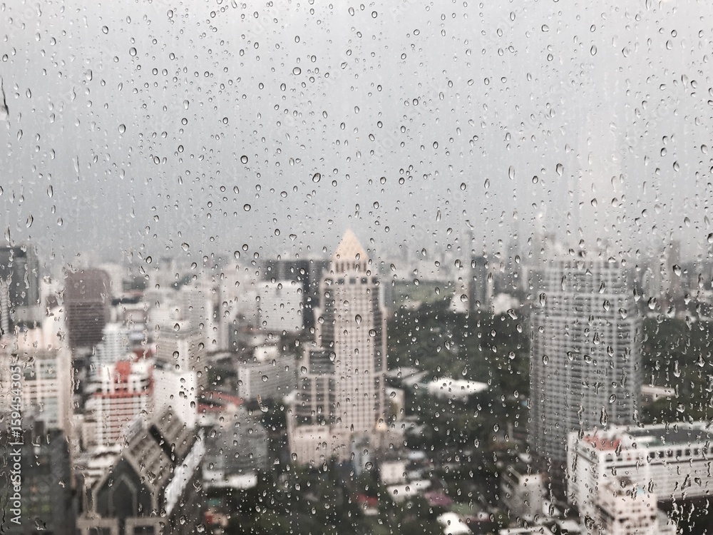 city view look through the window Stock Photo | Adobe Stock