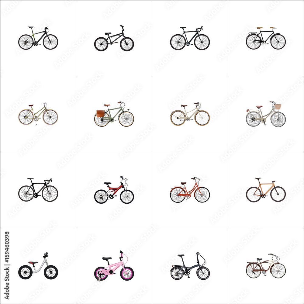 Realistic Childlike, Timbered, Cyclocross Drive And Other Vector ...