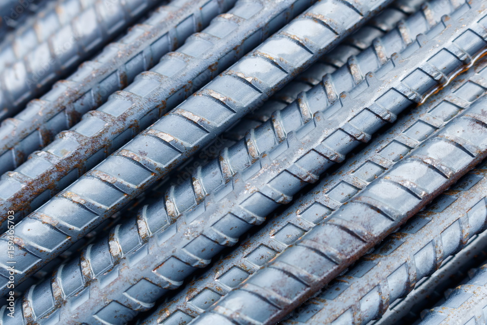 Reinforcing Steel Bar background, Rebar for concrete construction work ...