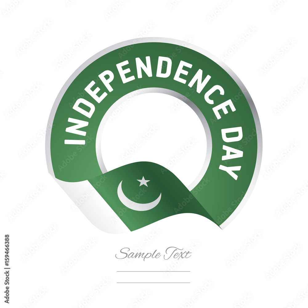 Independence Day Pakistan flag color label logo icon Stock Vector ...