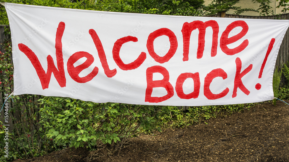 Welcome Back Banner Stock Photo | Adobe Stock