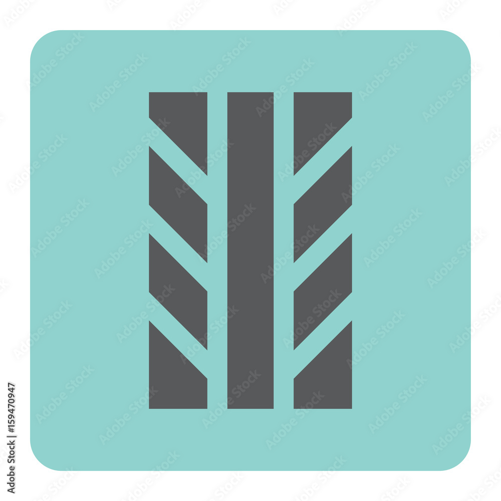 Tyre mark or tyre pattern vector icon. Stock Vector | Adobe Stock
